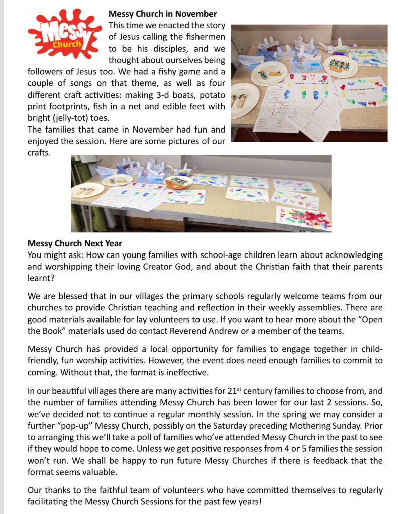 Messy Church - Church of England BEnefice of Winscombe and sandford ...